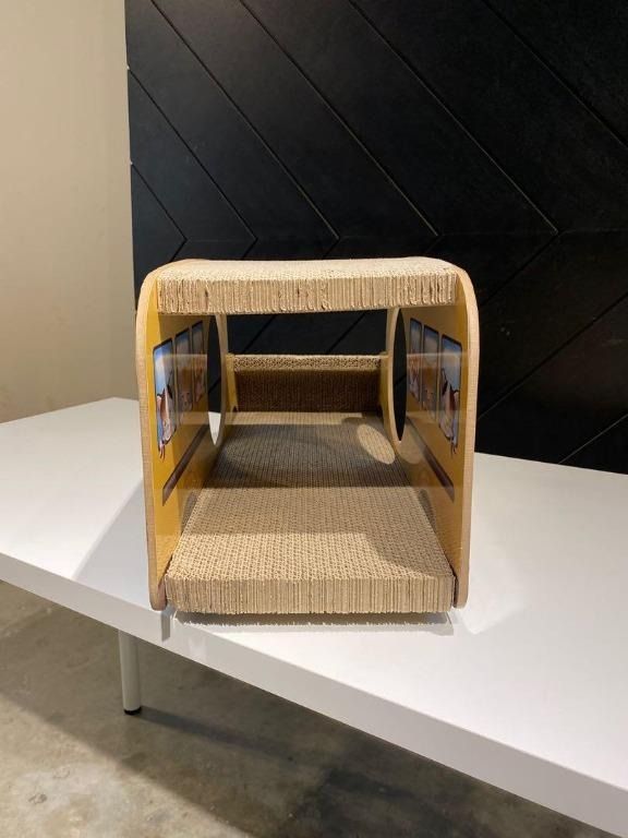 School Bus Scratch Board for cat pet non cat cage litter carrier condo ...