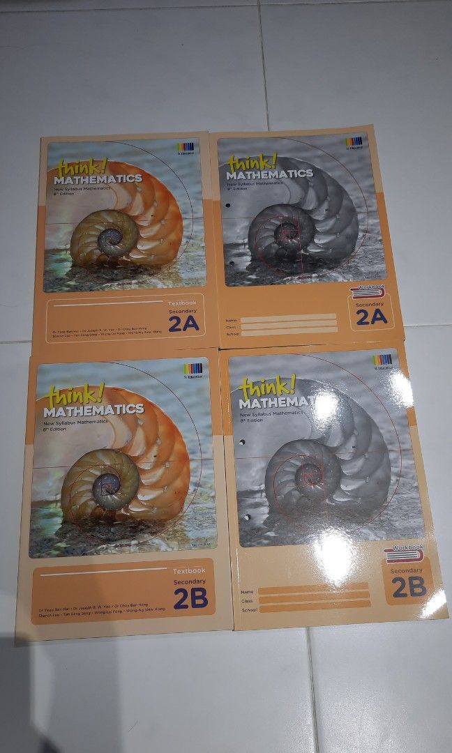 Secondary 2 Express- Think! Mathematics 2A/2B Textbooks & Workbooks ...