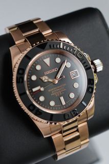 Seiko Mod Gold Yacht-Master Custom Watch: Submariner/GMT Automatic Men ...