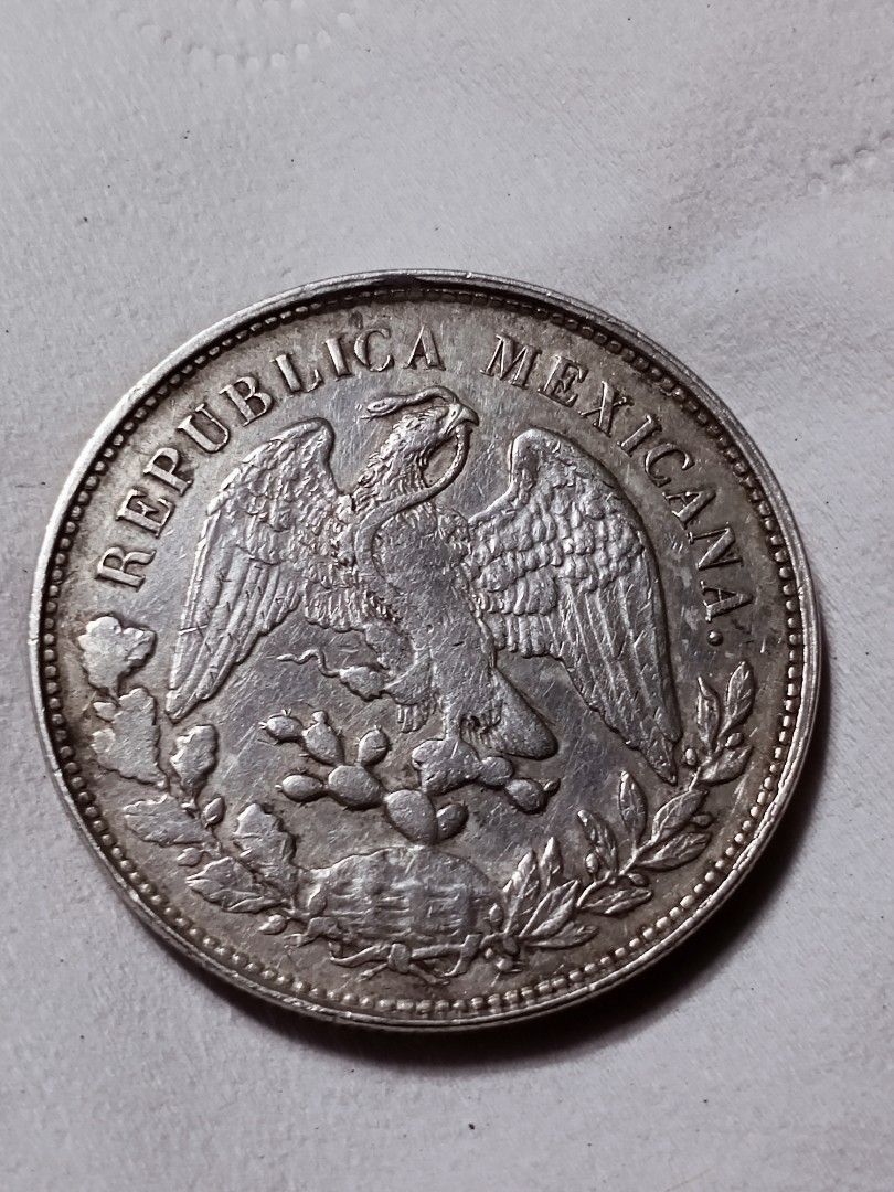 Silver 1898 Mexicana UN PESO ERROR COIN, Hobbies & Toys, Memorabilia ...