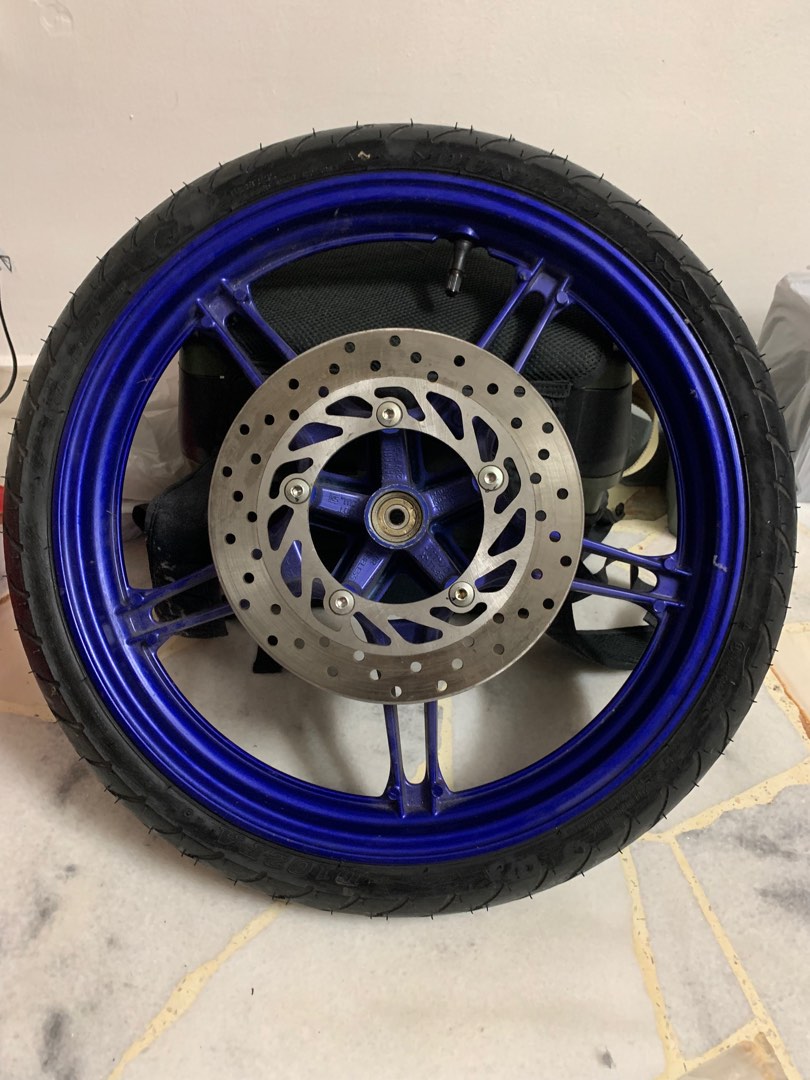 SNIPER V1 STOCK TYRE & RIM, Motorcycles, Motorcycle Accessories on ...