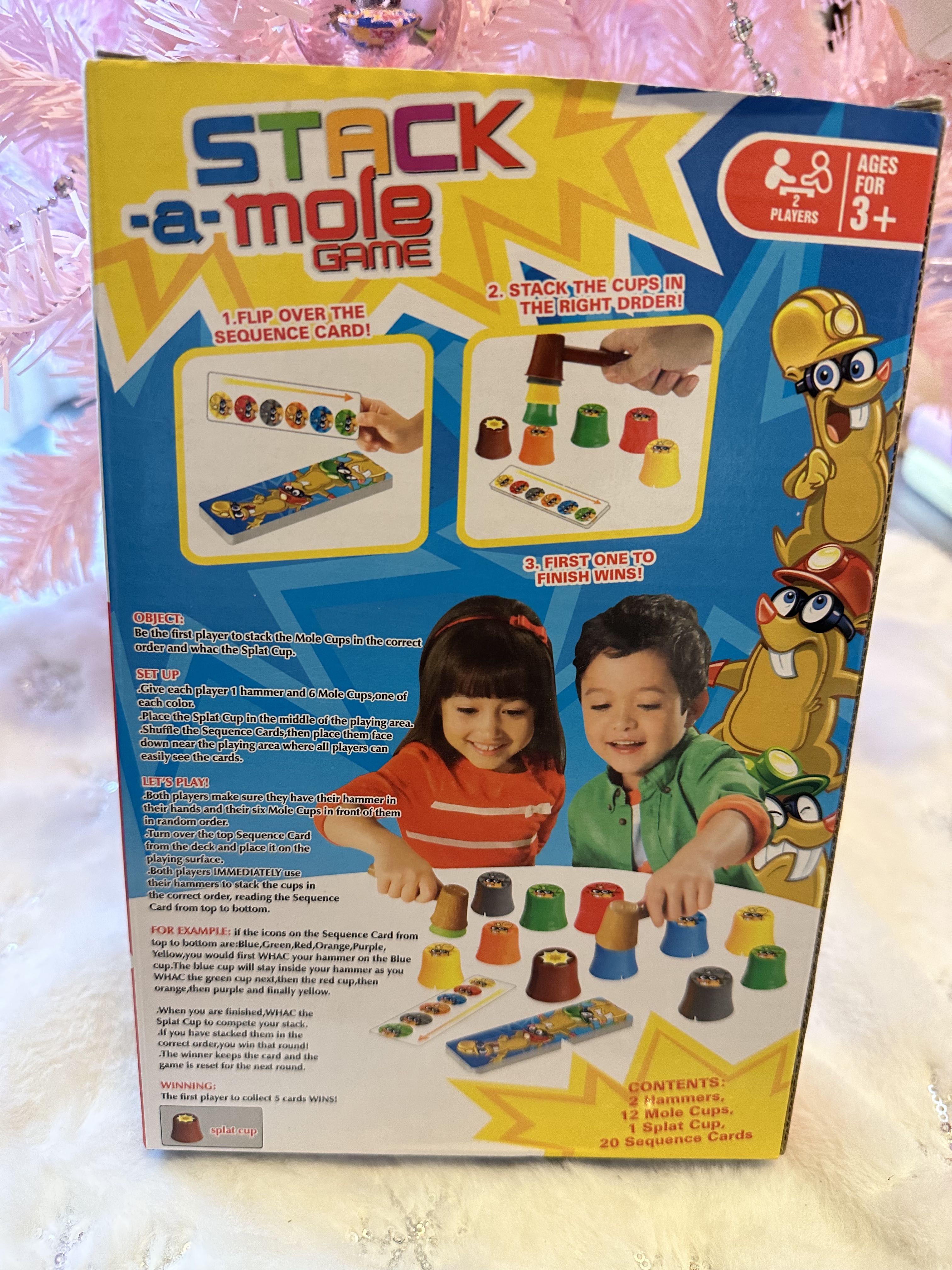 Stack a mole 親子桌上遊戲 board game 聖誕抽獎交換禮物 生日會, 興趣及遊戲, 玩具 & 遊戲類 - Carousell