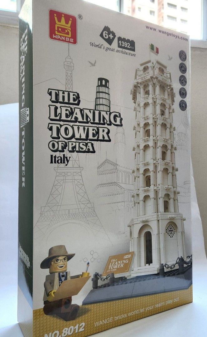 The Leaning Tower of Pisa Architecture, Wange bricks 8012 (not Lego ...