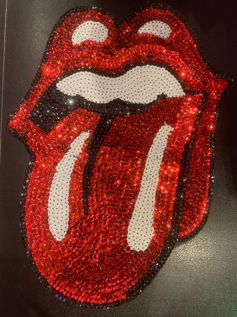 the Rolling Stones Sequins Big Patch 42 cm, Hobbies & Toys, Stationery & Craft, Craft Supplies ...