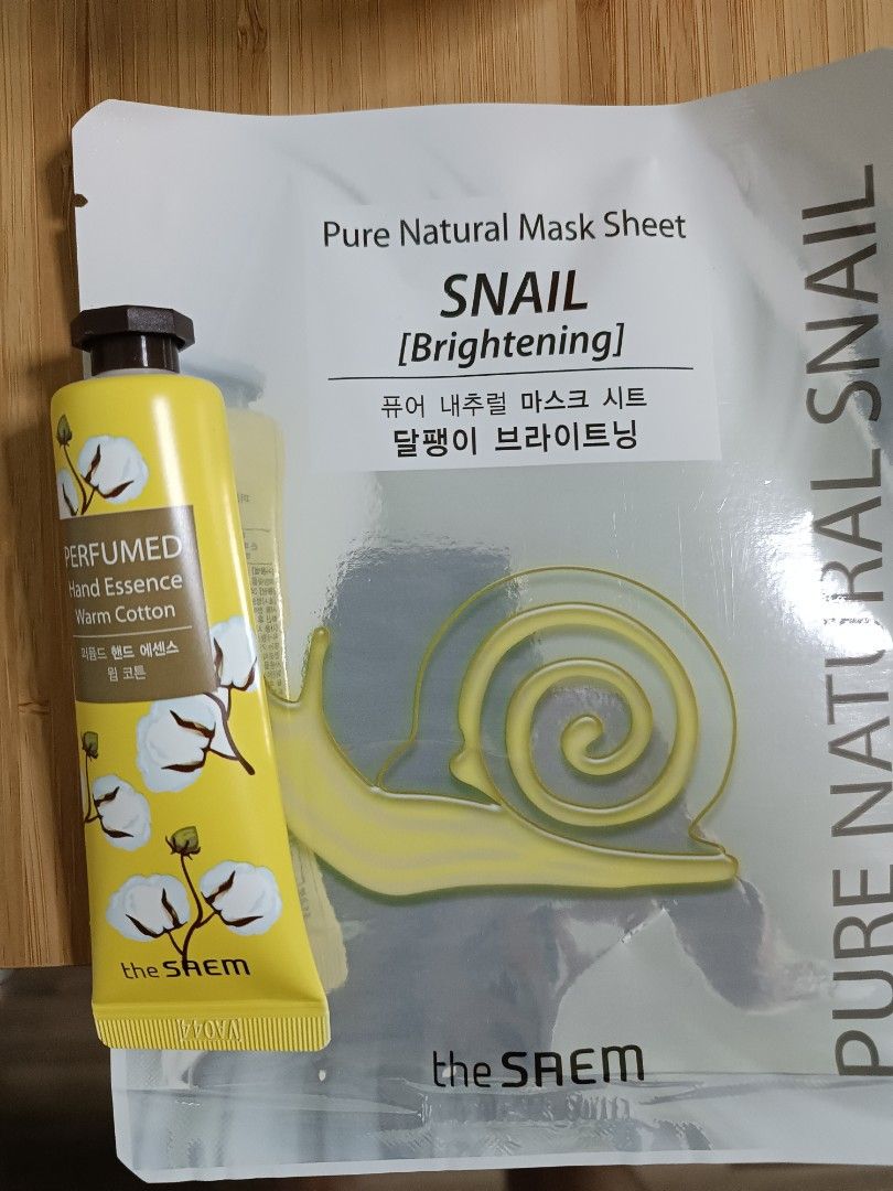 THE SAEM Korean Snail Mask & Hand Cream, Beauty & Personal Care, Face ...