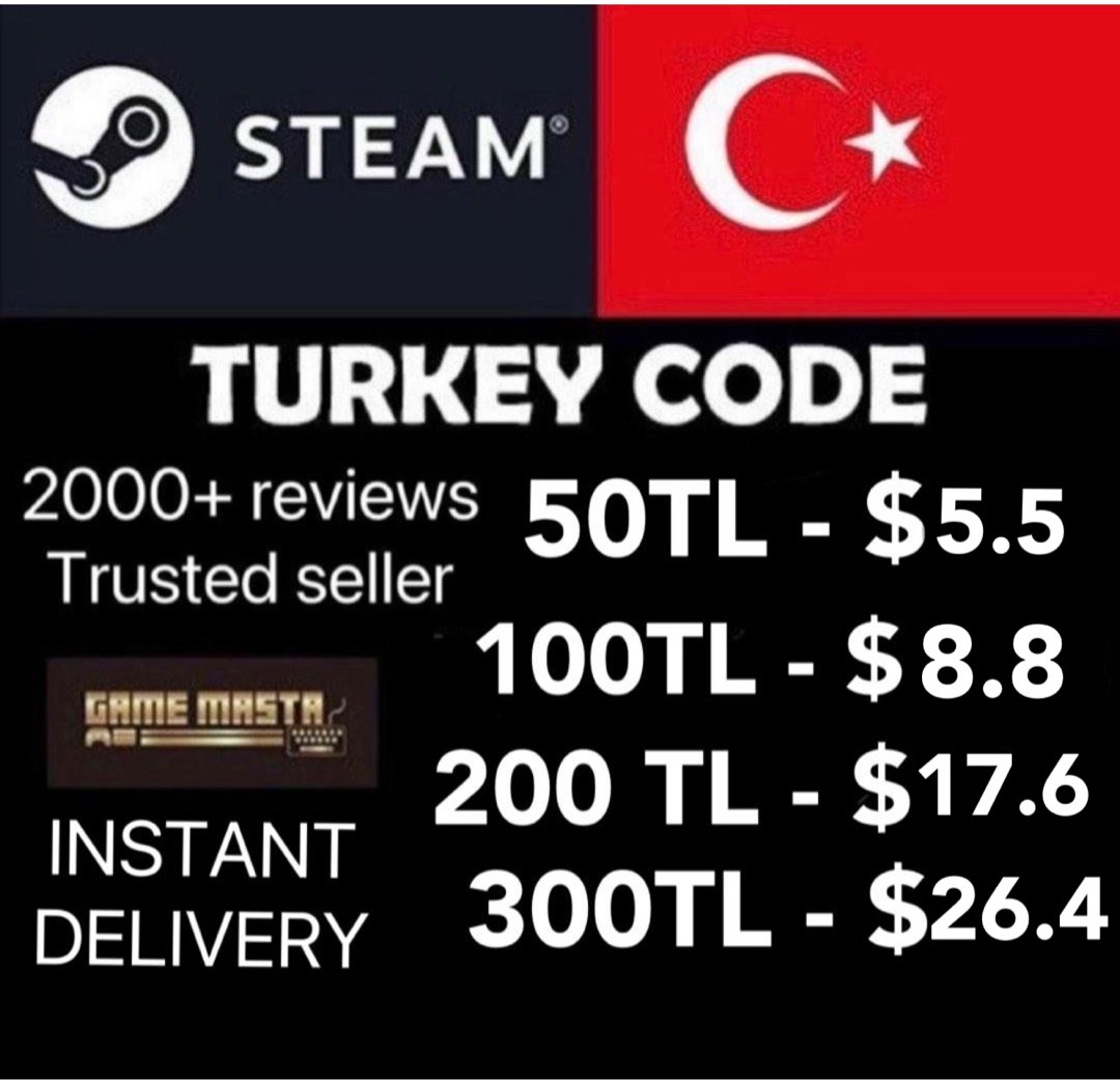 Steam Credit / Steam Wallet Code /Turkey Steam Wallet Gift Card / Steam ...
