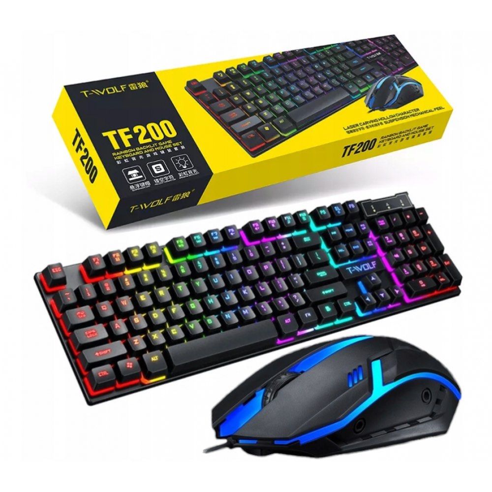 T-WOLF RGB GAMING KEYBOARD AND MOUSE, Computers & Tech, Parts ...