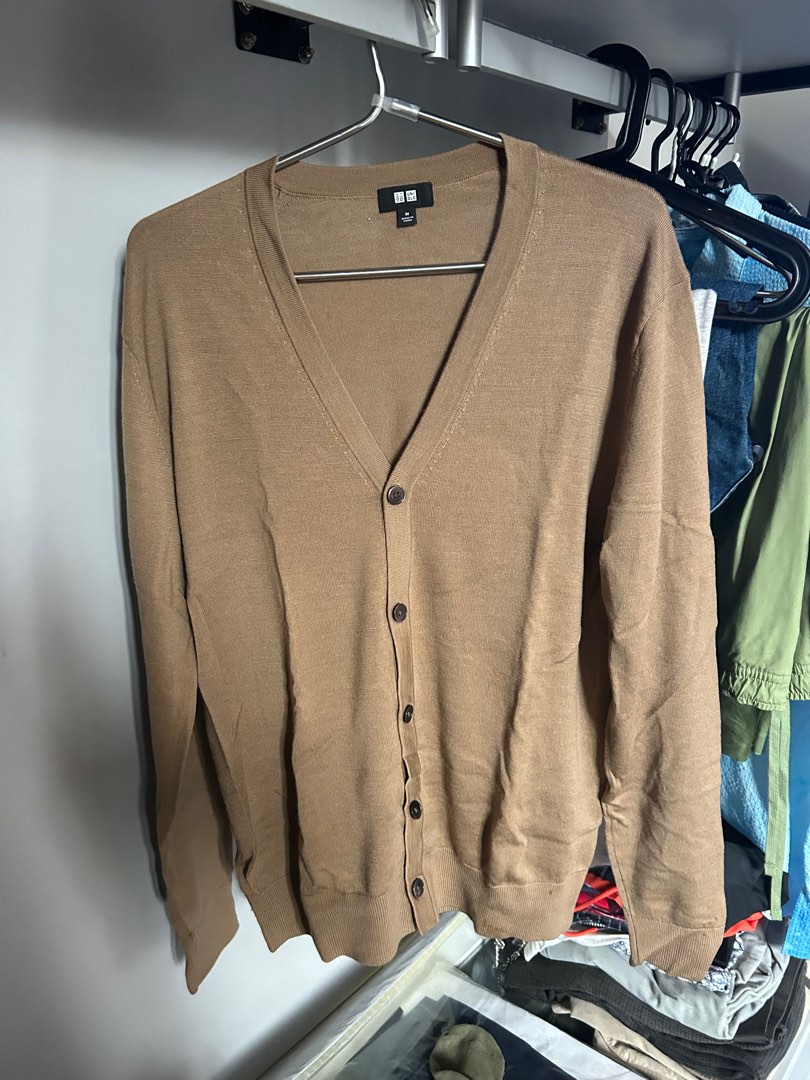 Uniqlo Fine Merino Wool Cardigan, Men's Fashion, Coats, Jackets and ...