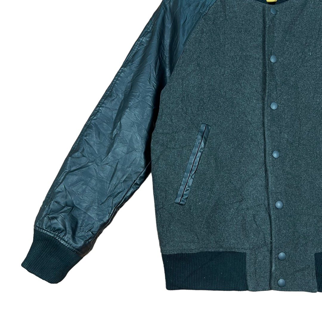 Uniqlo Leather Varsity Jacket, Men's Fashion, Coats, Jackets and ...