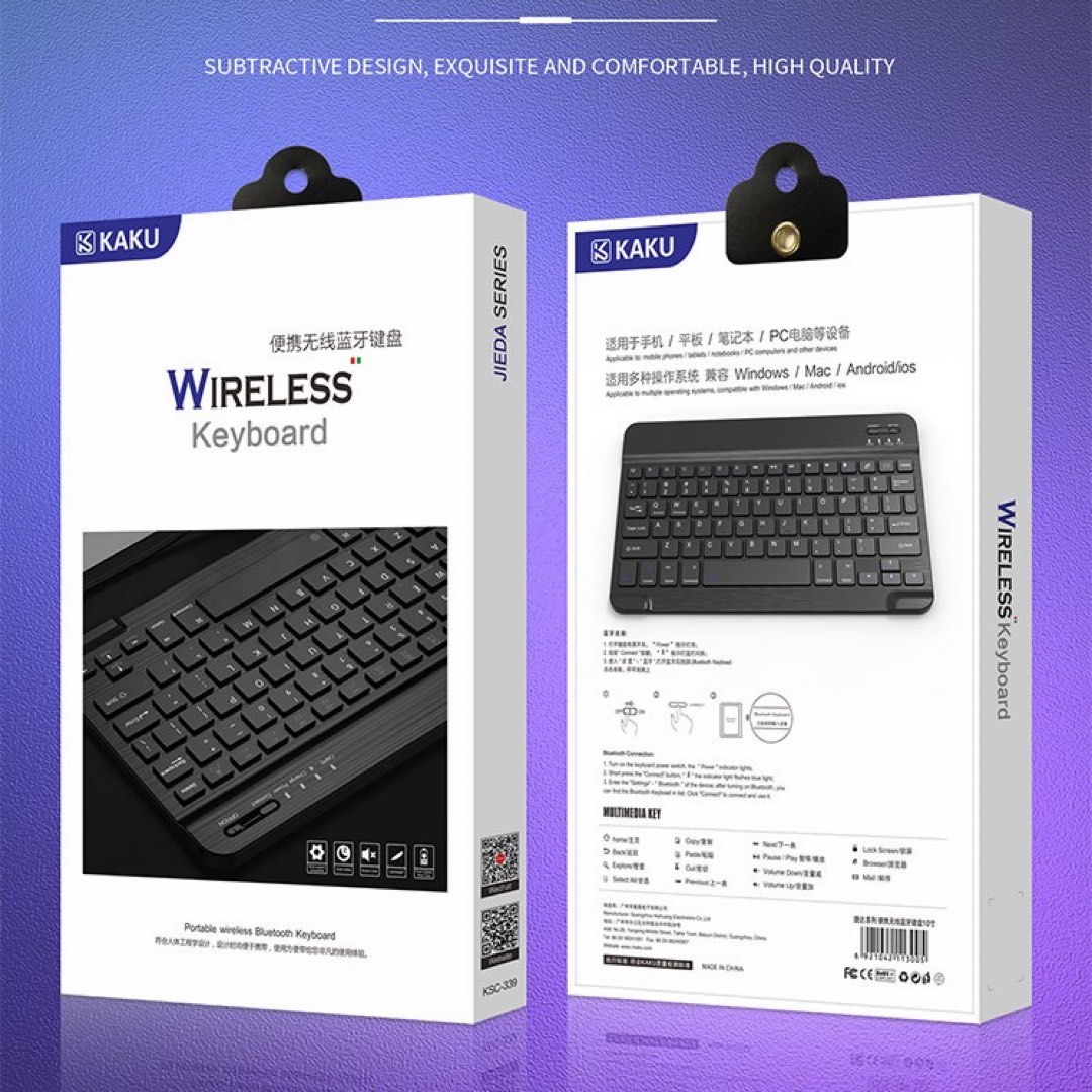 Universal Bluetooth Wireless Keyboard (Windows/Mac/Android/IOS ...