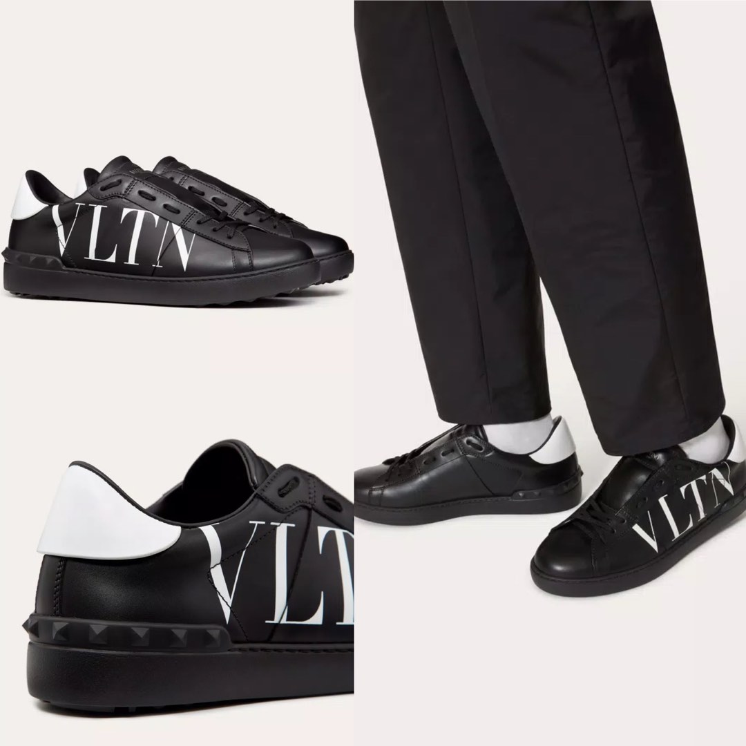 Valentino Open Sneakers VLTN PRINT Calfskin LeatherEU45/US10 Msrp $1180 ...