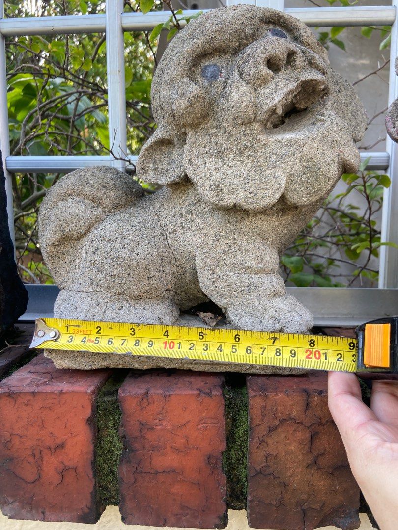 Vintage Pair Stone Foo Dog statue, Hobbies & Toys, Memorabilia ...