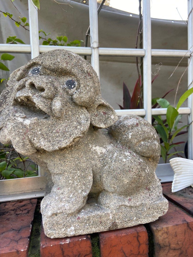 Vintage Pair Stone Foo Dog statue, Hobbies & Toys, Memorabilia ...