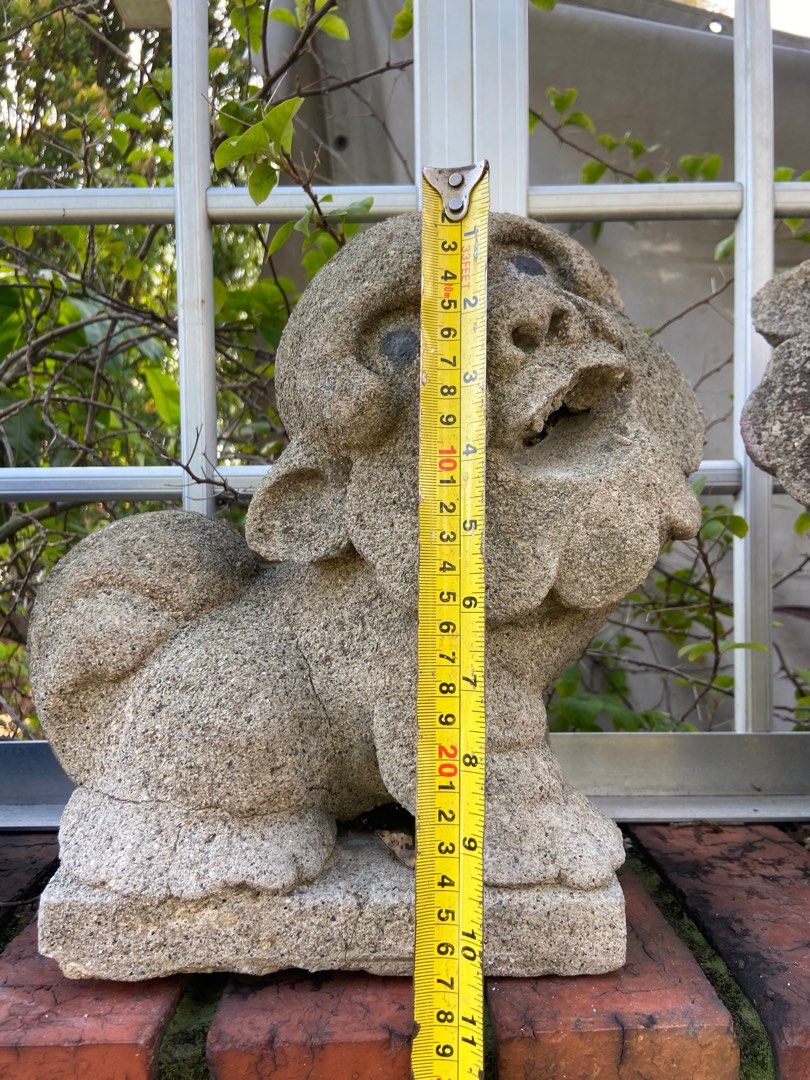 Vintage Pair Stone Foo Dog statue, Hobbies & Toys, Memorabilia ...