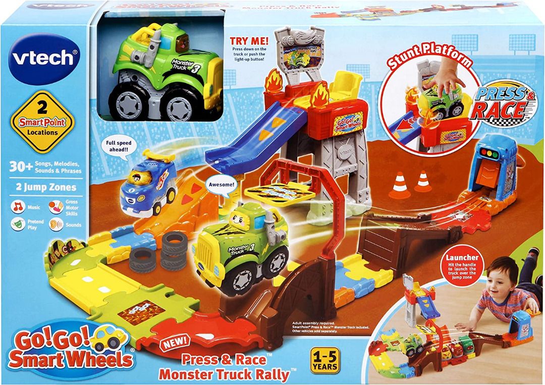 VTech Go! Go! Smart Wheels Press & Race Monster Truck Rally, Hobbies ...