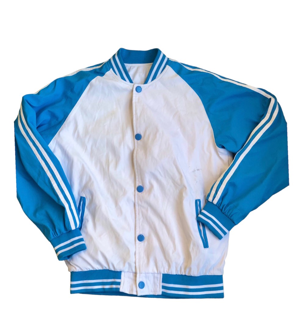 White & Blue Varsity Jacket, Men's Fashion, Coats, Jackets and ...
