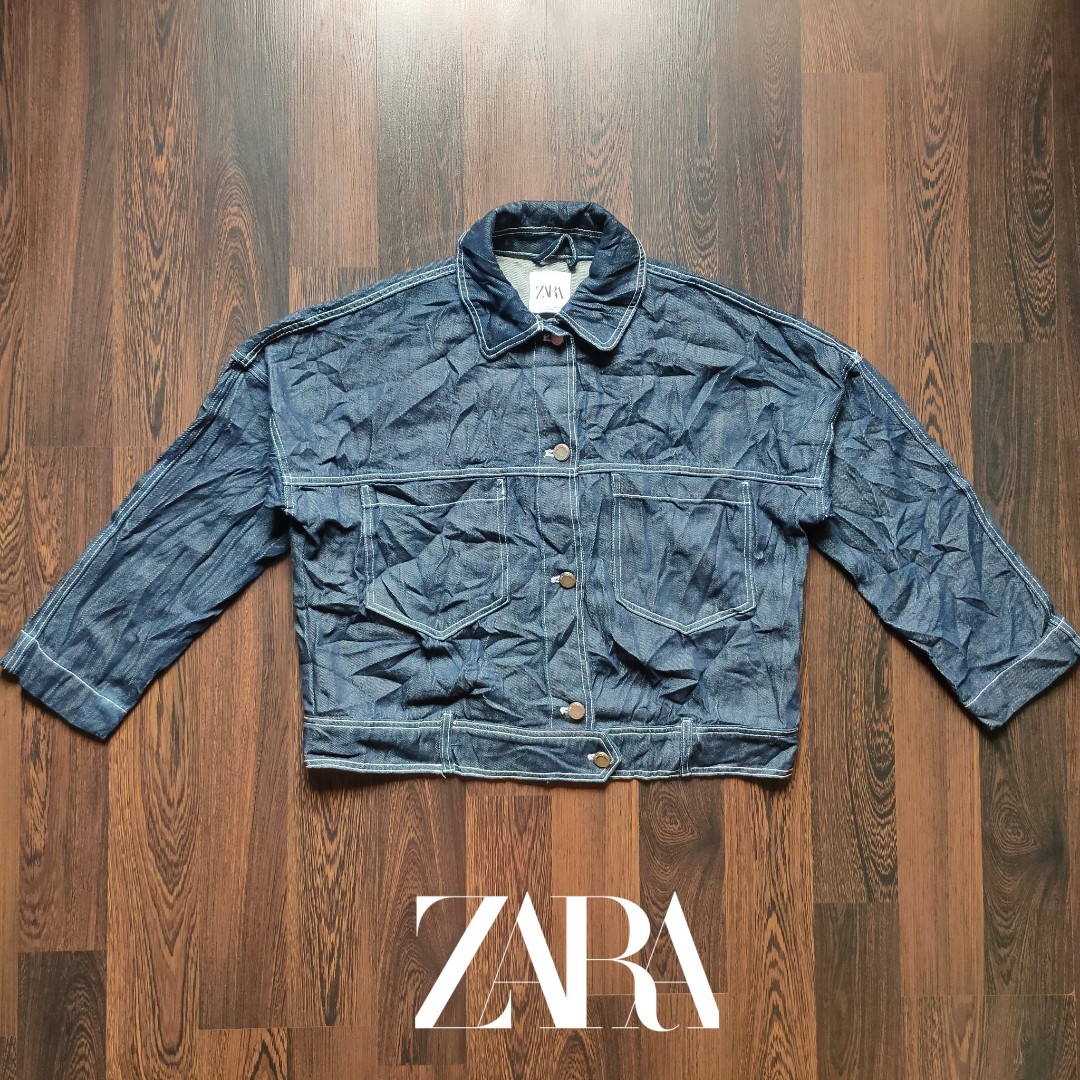 ZARA MAN ORIGINAL DENIM | Box Fit Light Denim Jacket, Men's Fashion ...