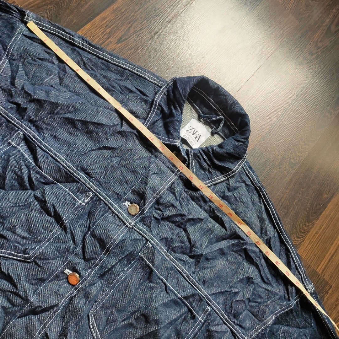 ZARA MAN ORIGINAL DENIM | Box Fit Light Denim Jacket, Men's Fashion ...