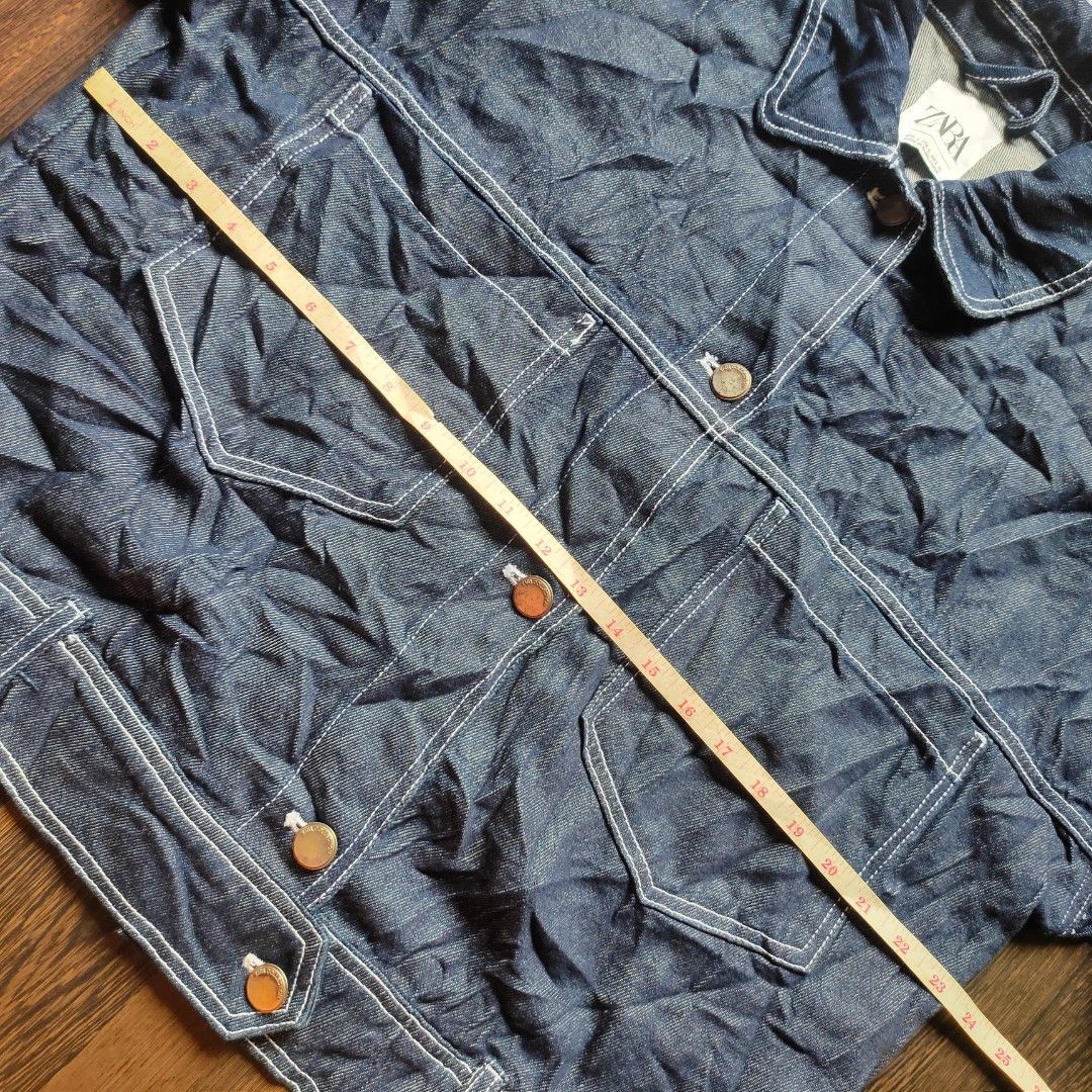 ZARA MAN ORIGINAL DENIM | Box Fit Light Denim Jacket, Men's Fashion ...