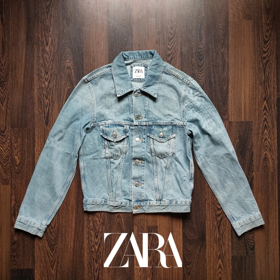 ZARA ORIGINAL DENIM WHITE TAG | Denim Trucker Jacket, Men's Fashion ...