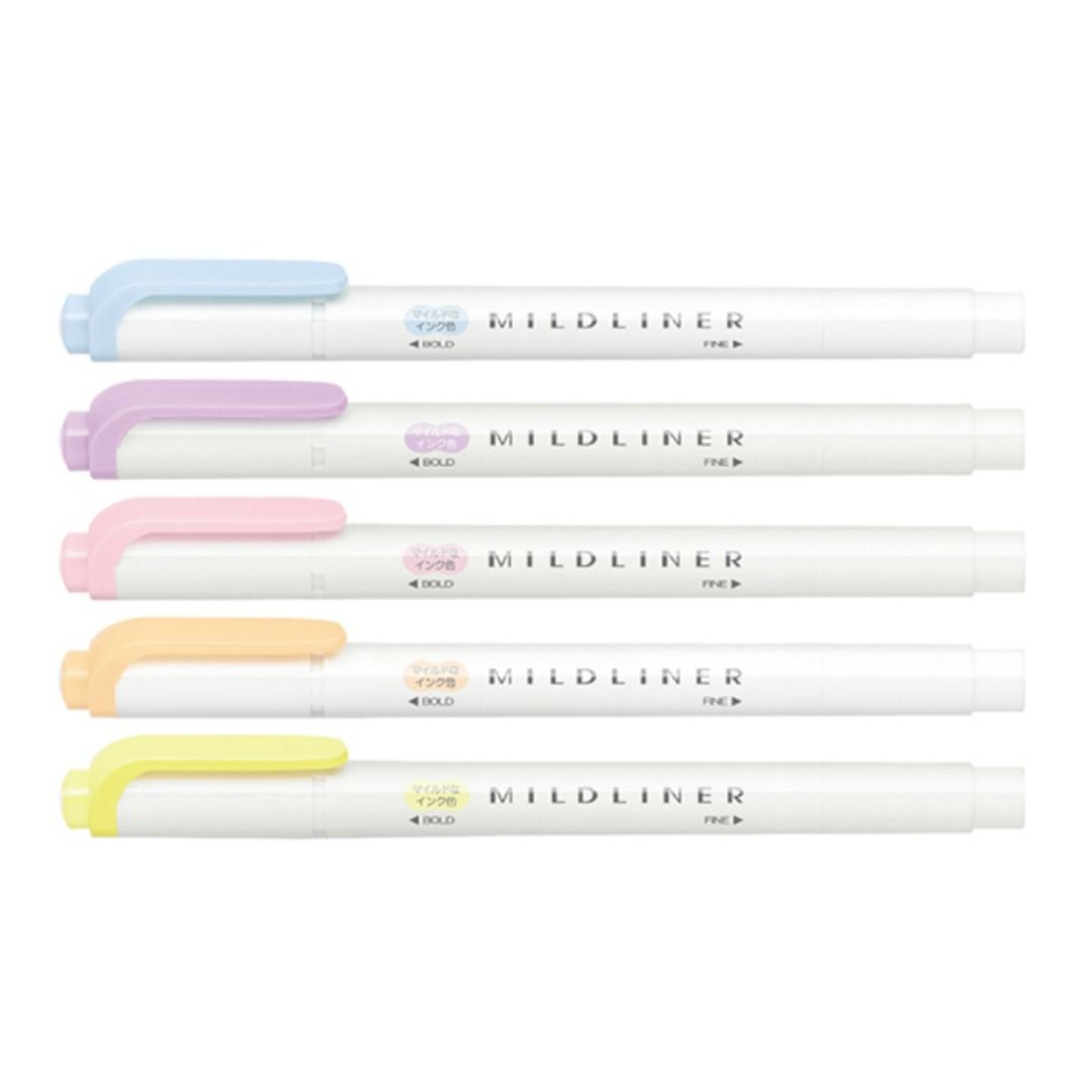Zebra Mildliner Double Sided Highlighter - Gentle Colour Set [WKT7-5C ...