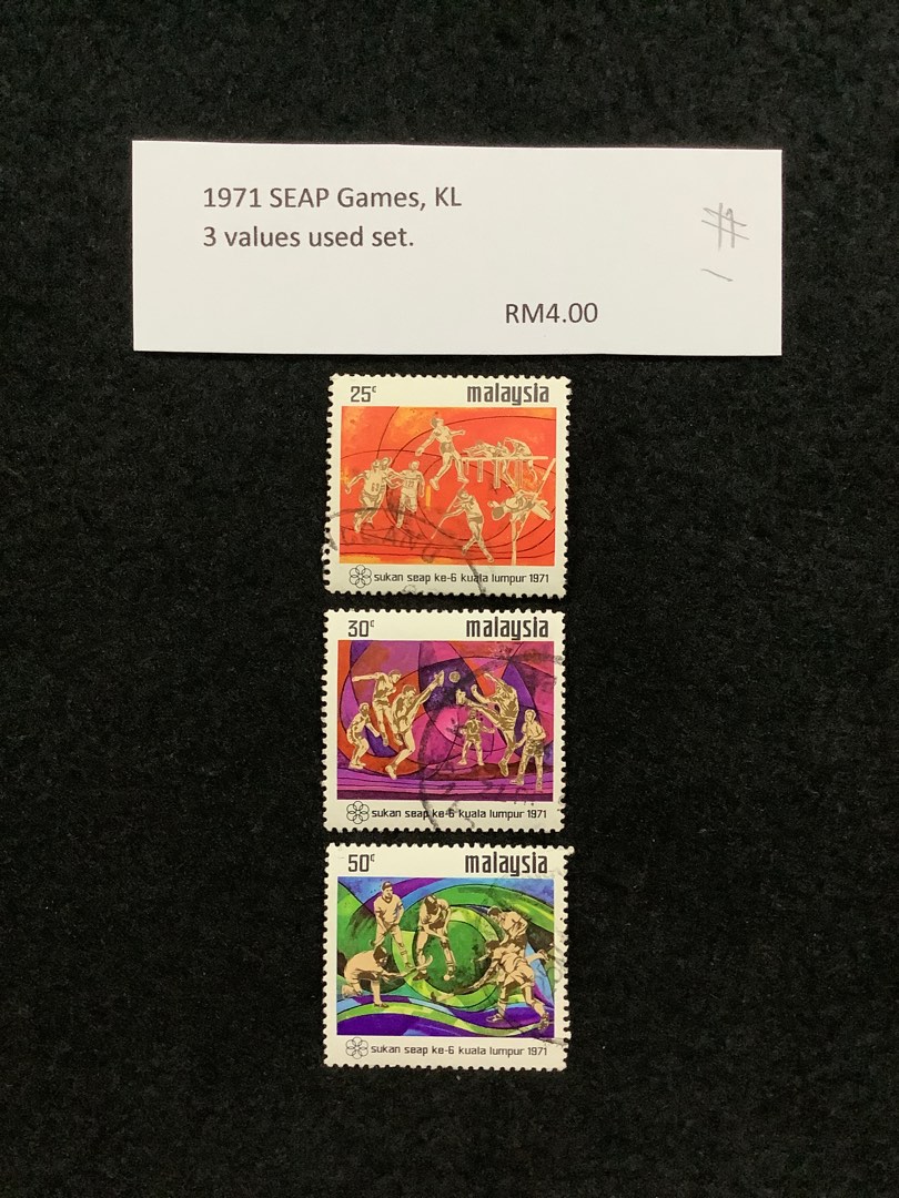 1971 SEAP Games, KL 3 values used set, Hobbies & Toys, Collectibles ...
