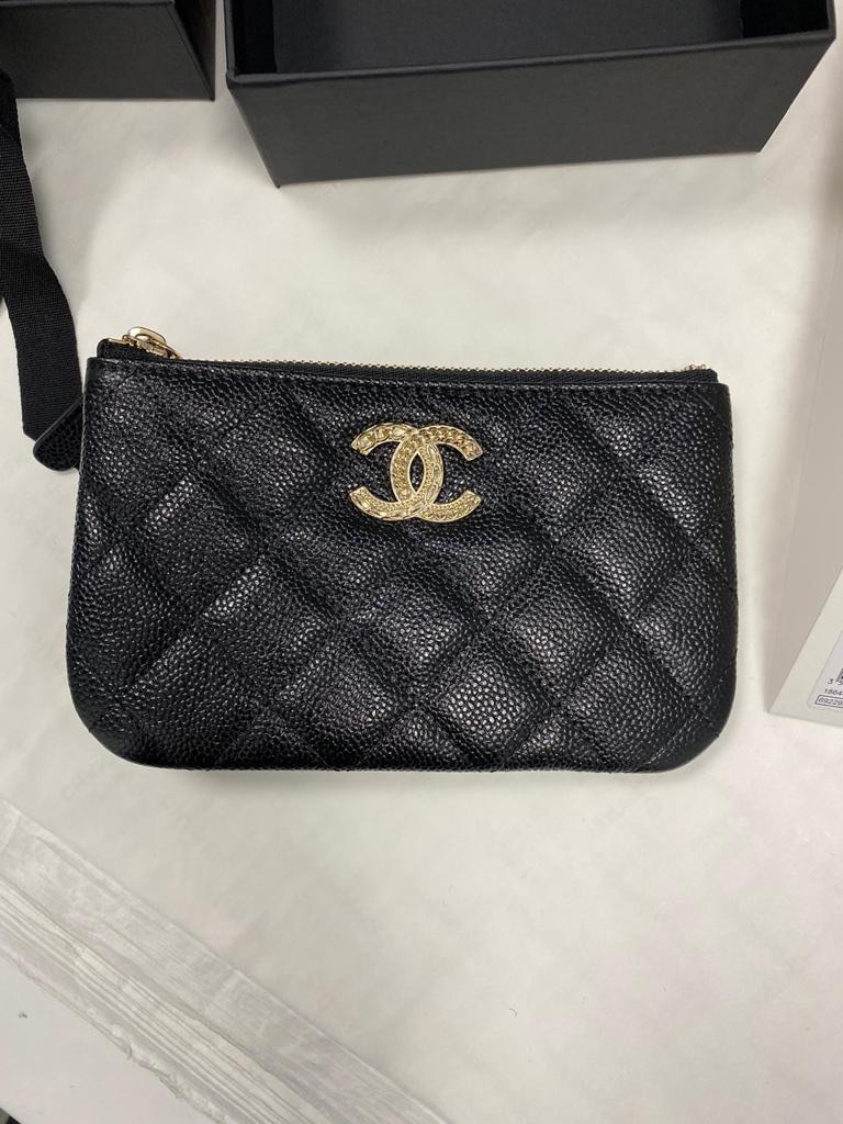 22K Chanel O case black caviar, Women's Fashion, Bags & Wallets ...
