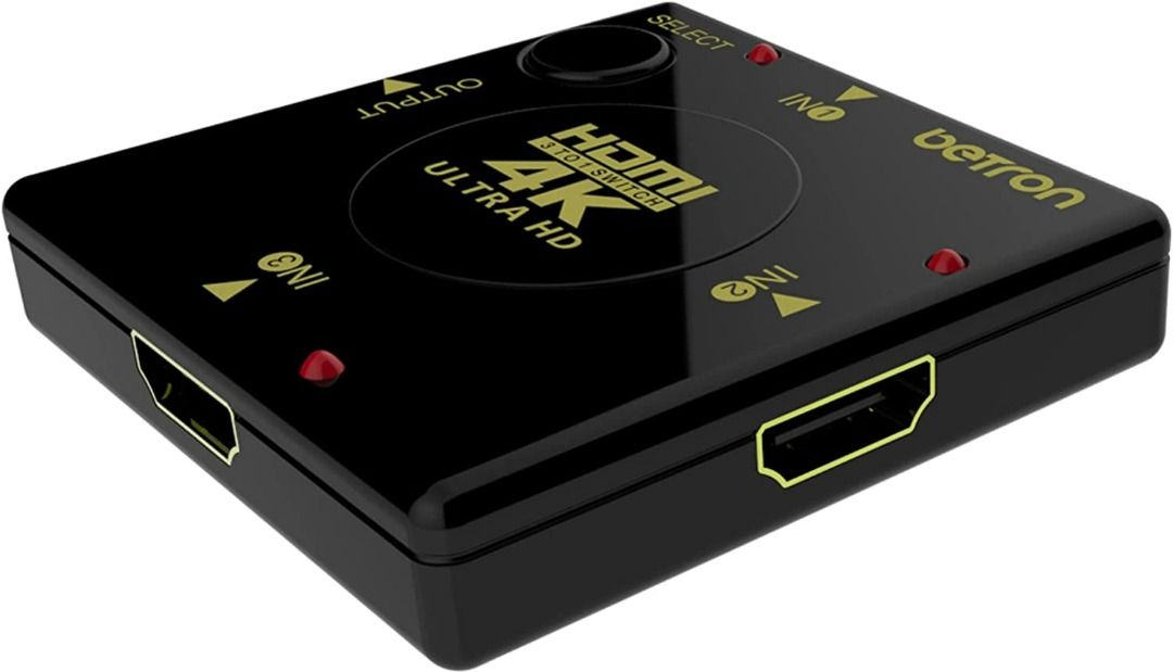 2361) Betron HDMI Mini Switch Box 3 Port HDMI Switcher Plug and Play ...