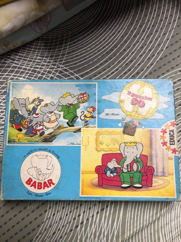 (2) Babar 50pc Puzzles, Hobbies & Toys, Toys & Games on Carousell