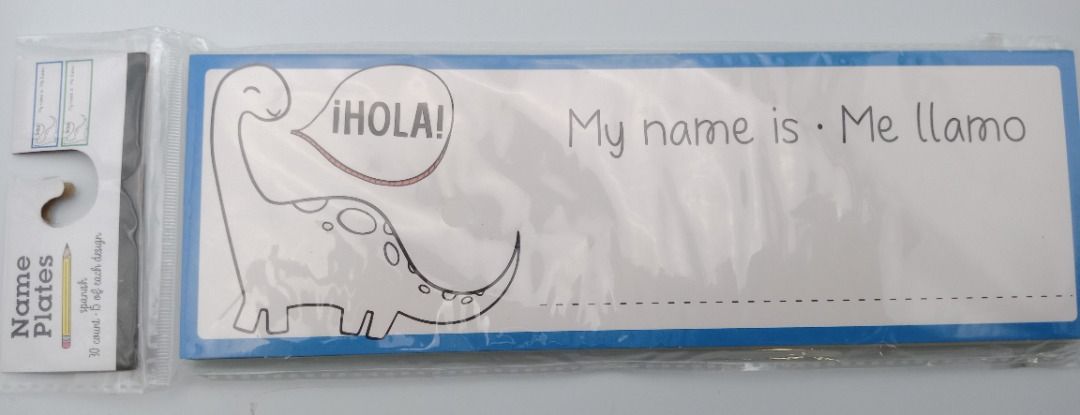 30 PC SET MADE FOR RETAIL Desktop Name Tag Composition Name Plate Hello ...