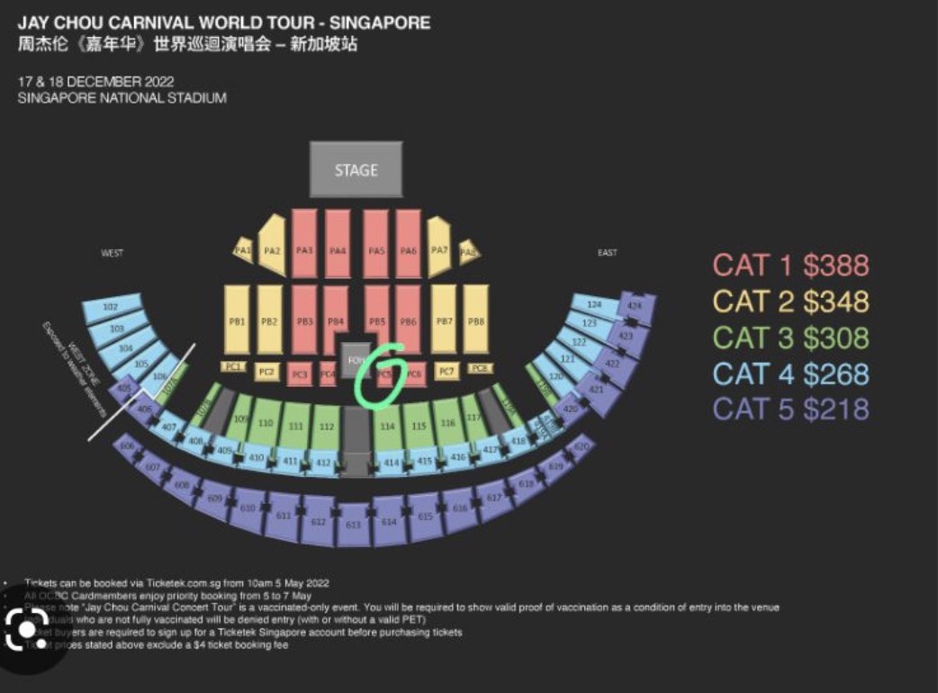 Jay Chou Cat 1 Tickets on 18 Dec, Tickets & Vouchers, Event Tickets on ...