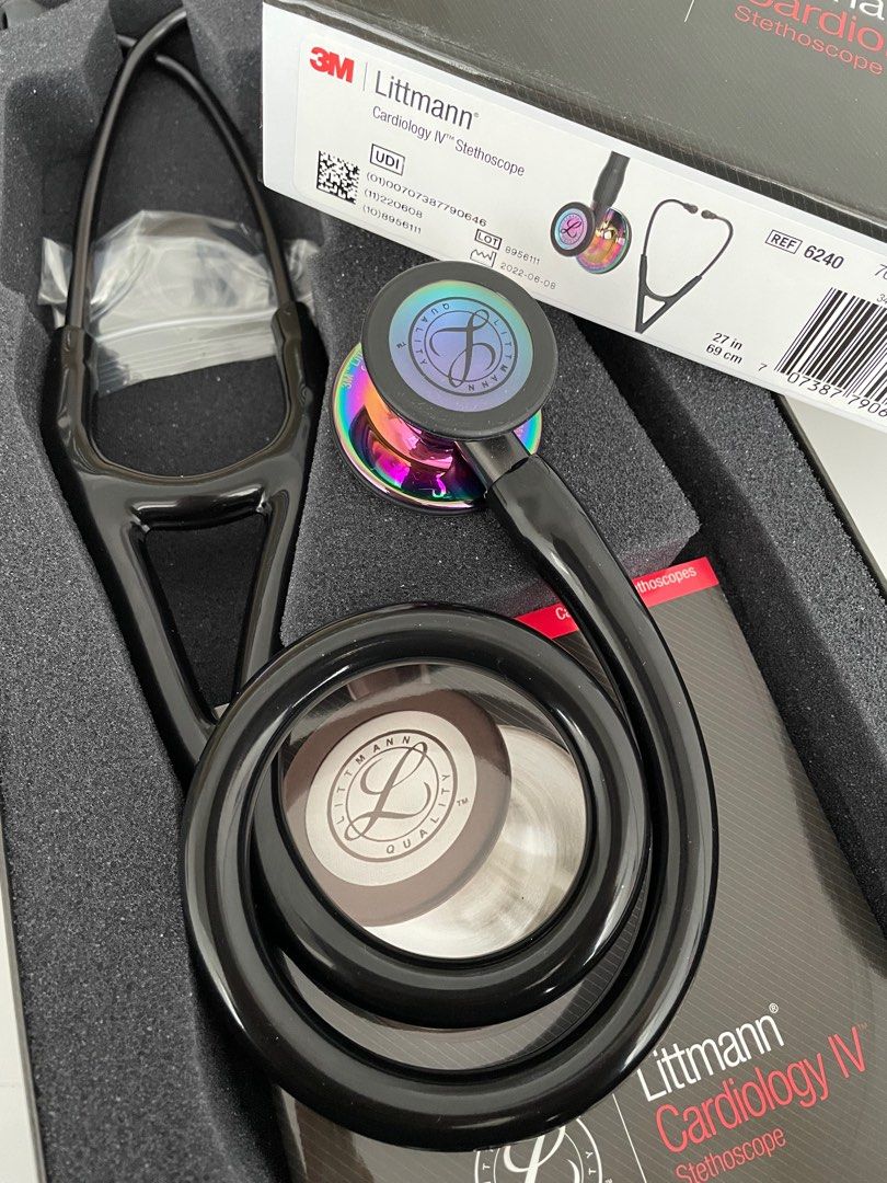3M Littmann Cardiology IV 6240 Stethoscope, High Polish Rainbow ...