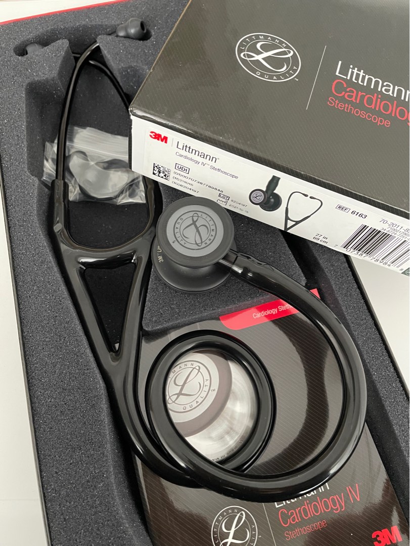 3M Littmann Cardiology IV™️ 6163 Stethoscope 6163, Black-Finish ...