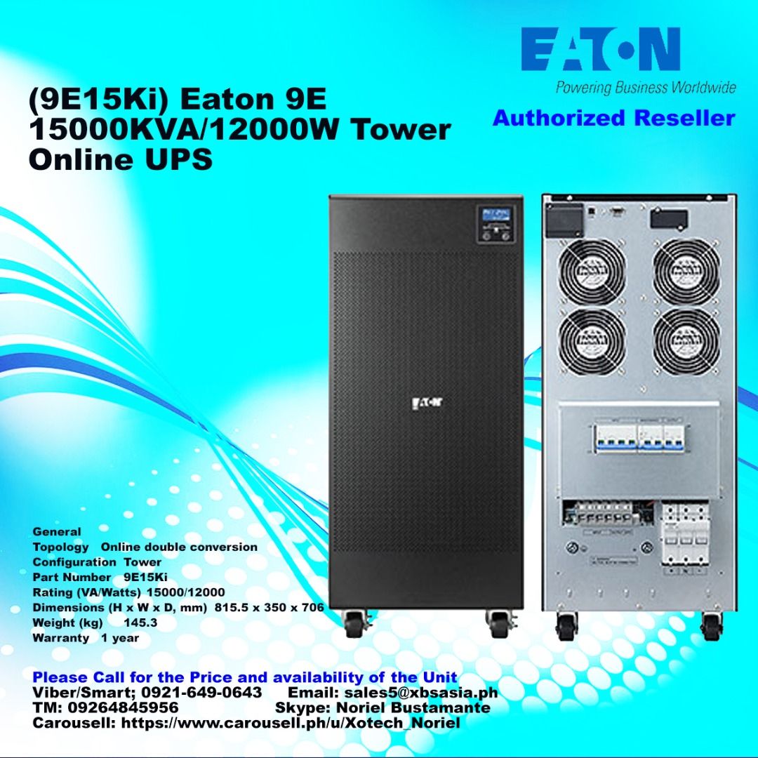 (9E15Ki) Eaton 9E 15000KVA/12000W Tower Online UPS, Computers & Tech ...