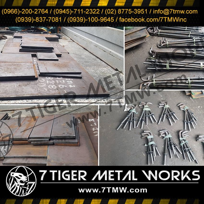 A36 Mat Base Plate 16mm THK No Holes And Anchor Bolt Diameter 20mm B.I ...