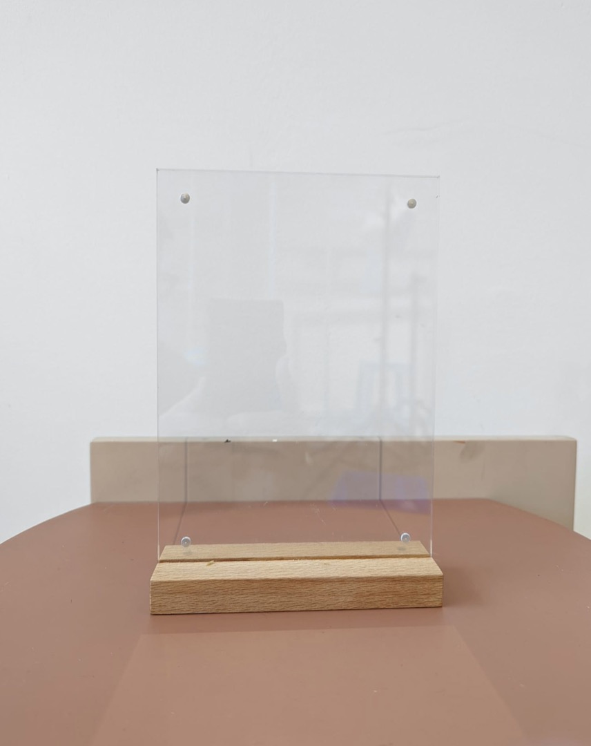acrylic photo frame / wooden a5 display stand / beech wood, Furniture ...