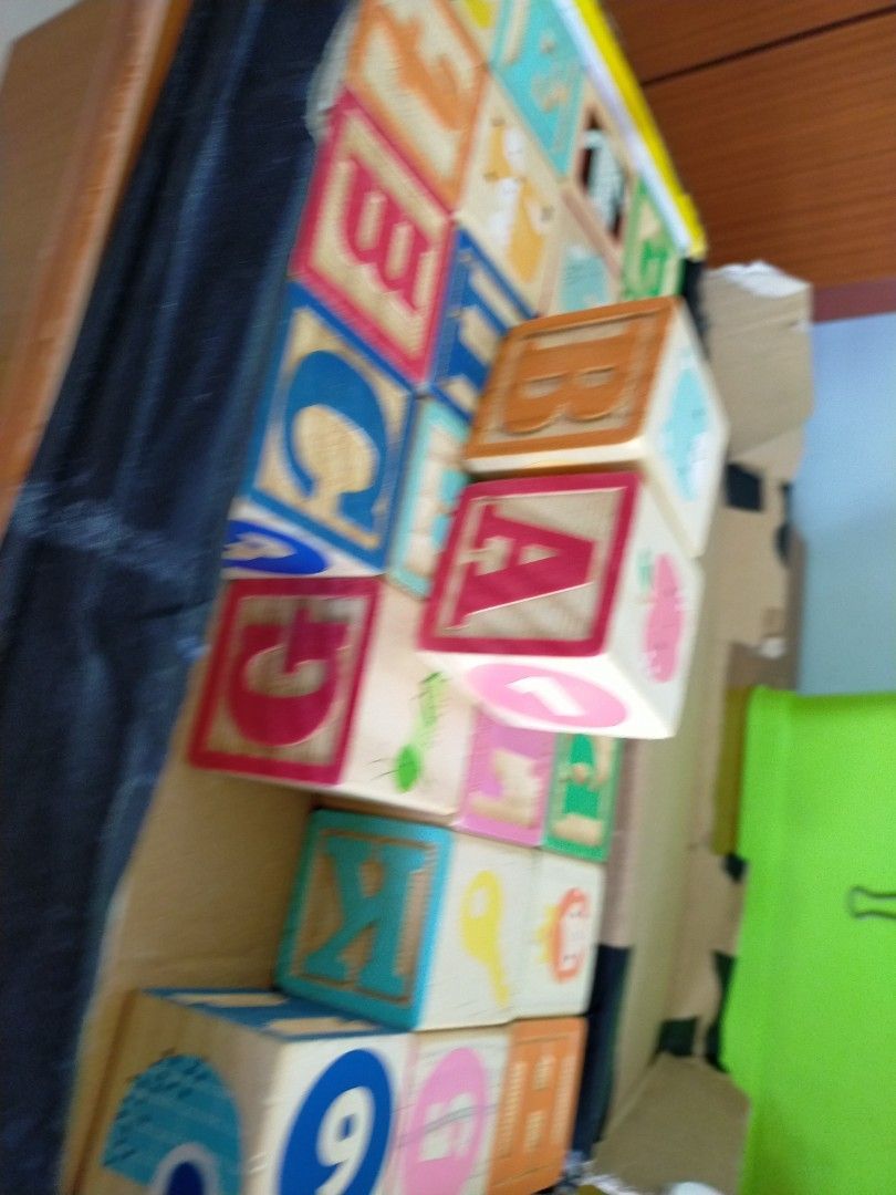 ABC wooden bricks, Babies & Kids, Infant Playtime on Carousell