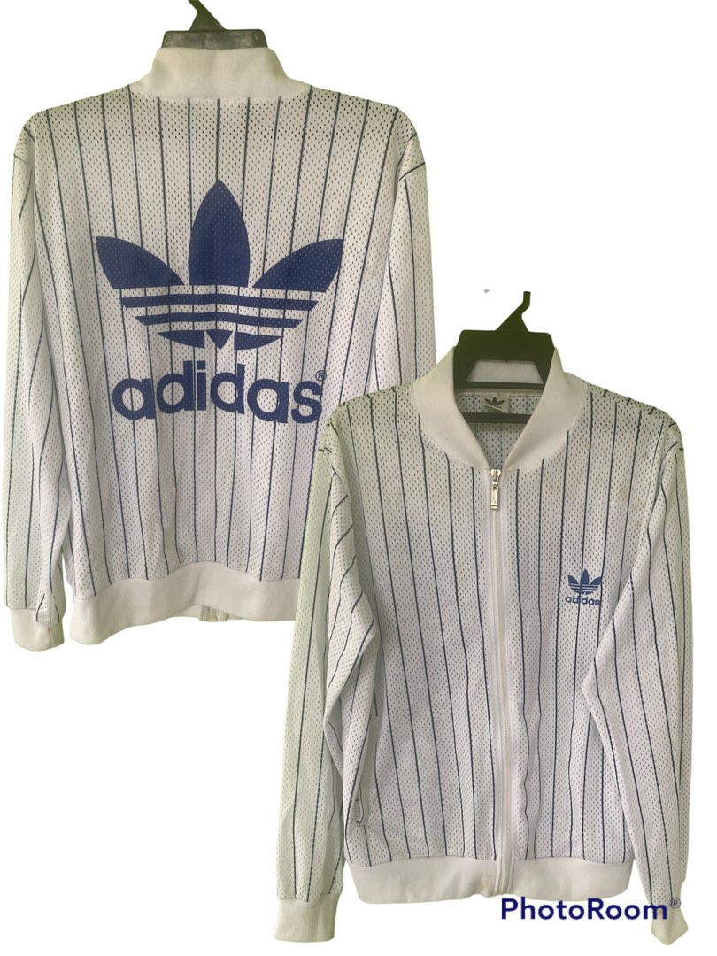 ADIDAS BIG LOGO 2 SIDED MESH BOMBER JACKET, Men's Fashion, Activewear ...