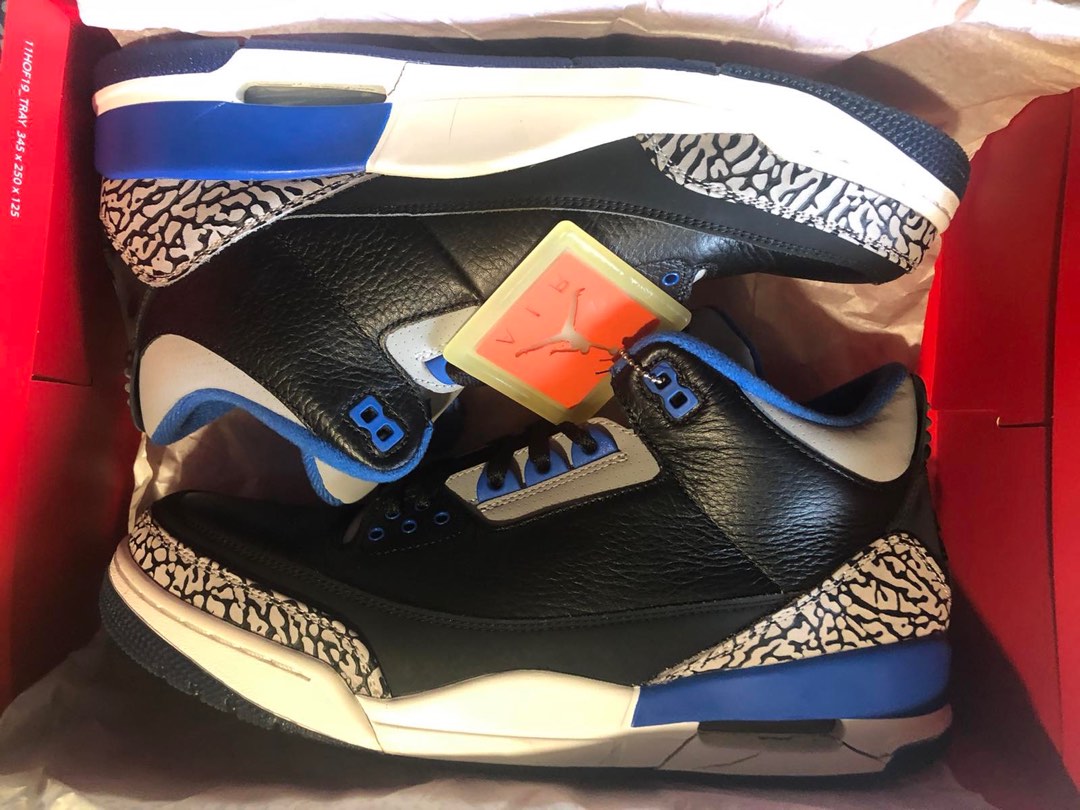 Air Jordan 3 Metro Sport Blue, Men's Fashion, Footwear, Sneakers on ...
