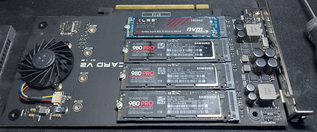 ASUS Hyper M.2 X16 PCIe 3.0 X4 Expansion Card V2 Supports 4 NVMe M.2 ...