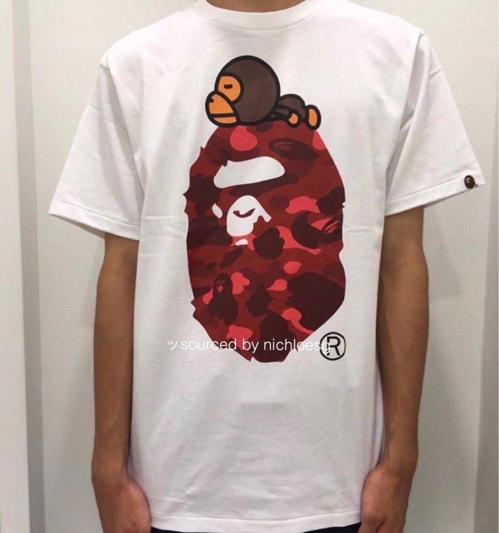 BAPE COLOR CAMO MILO ON BIG APE TEE, Men's Fashion, Tops & Sets, Tshirts & Polo Shirts on Carousell