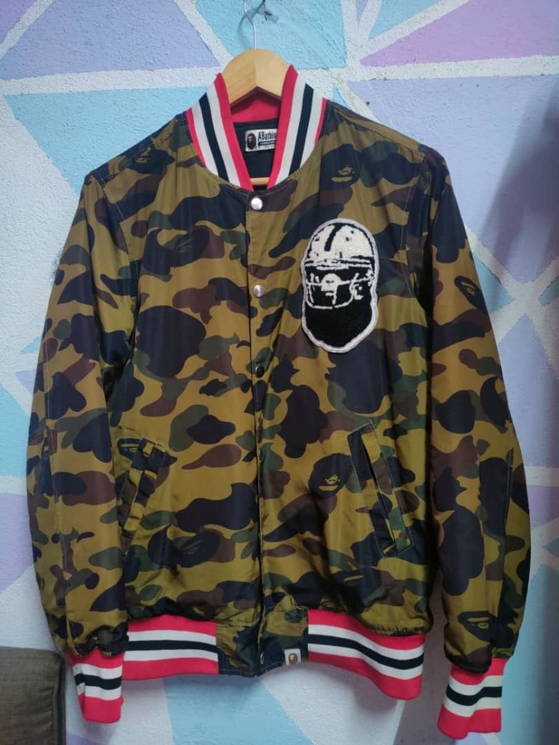 Bathing ape varsity jacket original, Men's Fashion, Coats, Jackets and ...