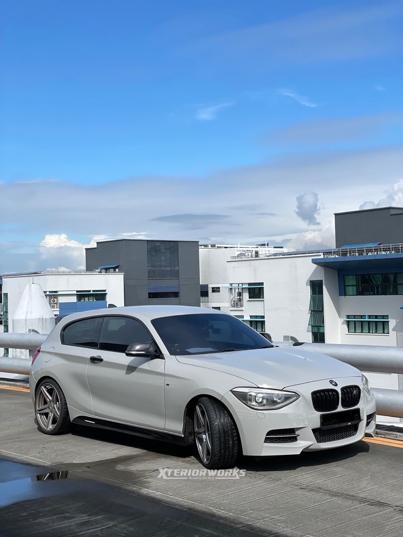 BMW 1Series in Porsche Chalk Grey full wrap, Car Accessories ...