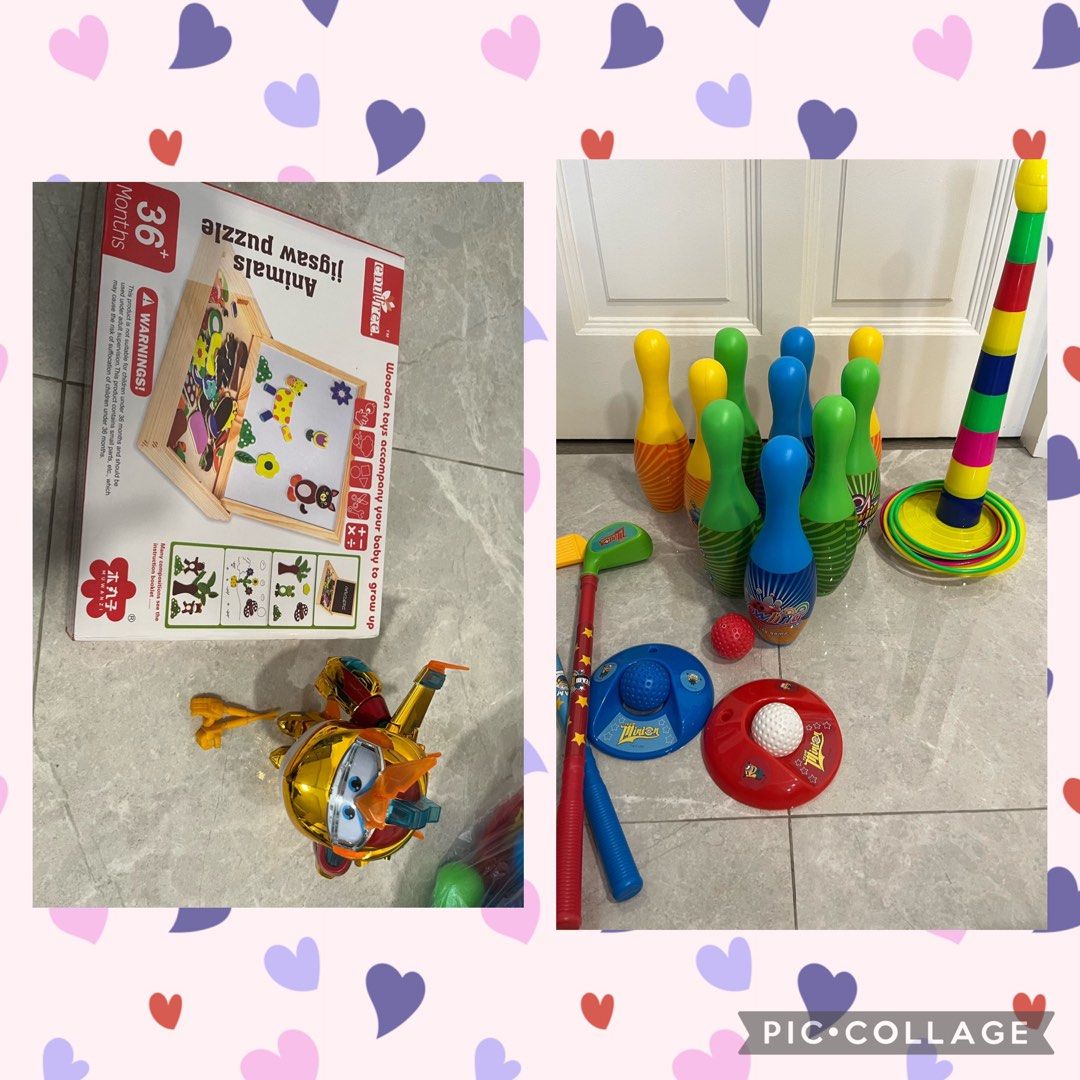 Bowling, golf and hoop game and super wing, Hobbies & Toys, Toys ...