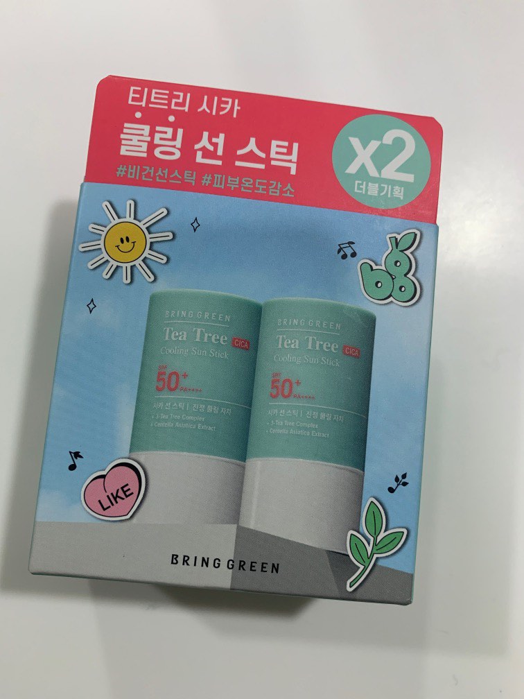Bring Green Korean Tea Tree CICA cooling sun stick, Beauty & Personal ...