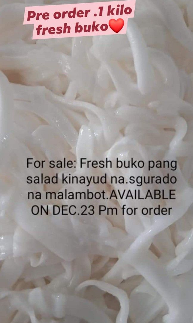 Buko kayod na 1 kilo, Food & Drinks, Chilled & Frozen Food on Carousell
