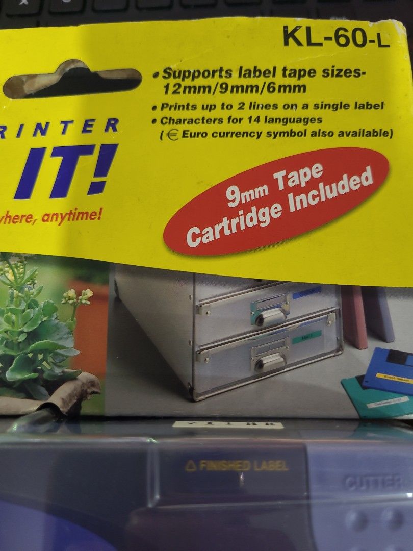 Casio EZ-Label Printer 9mm Black Ink, Computers & Tech, Printers ...