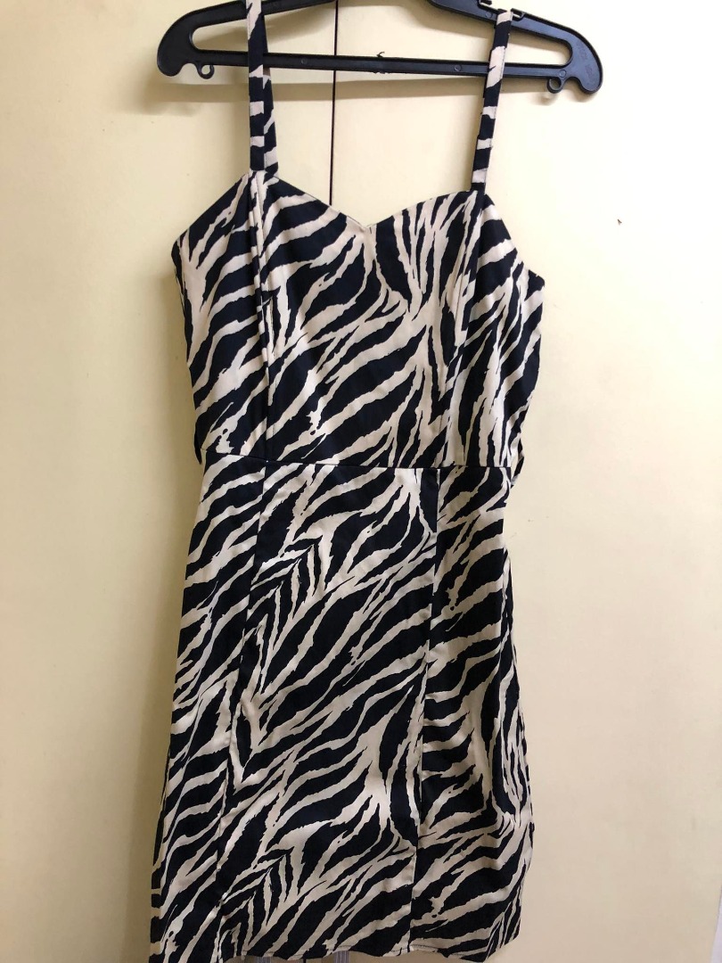 Celine Formal Zebra Pattern Dress, Women's Fashion, Dresses & Sets ...