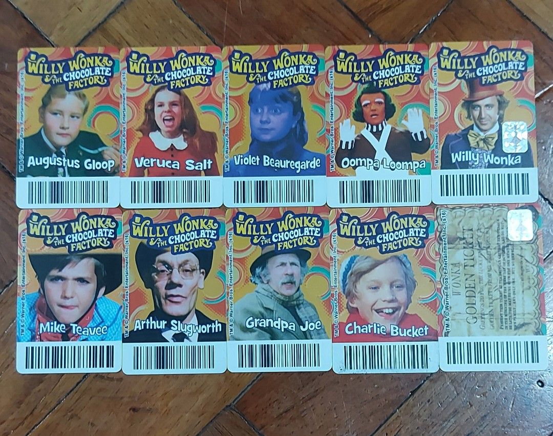 Complete Willy Wonka Arcade Cards Collectible. Timzone Coin Pusher ...