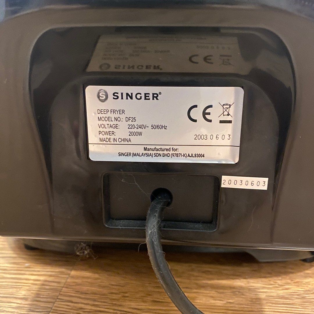 Deep Fryer Singer DF25 -muslim user-, TV & Home Appliances, Kitchen ...